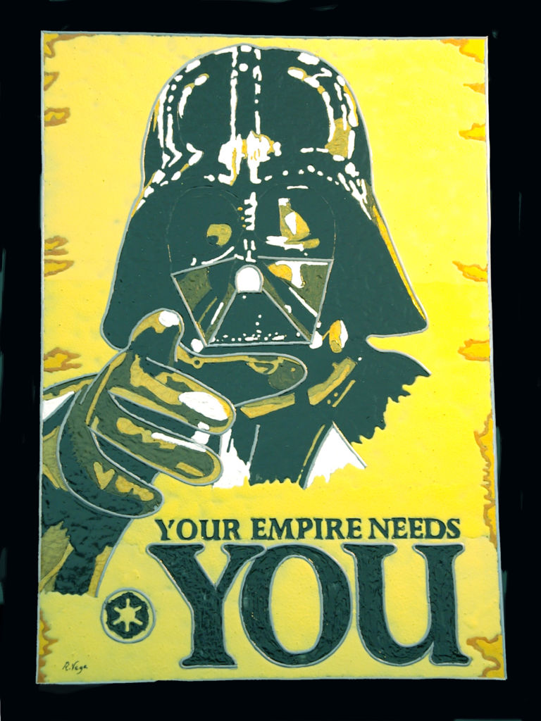 Cuadro Vidrio Darth Vader - Rosa Vega Art